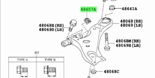 2019 RAV4 MXAH5 48068-0R060 Suspension Components ARM Sub Assy Lower RH ...